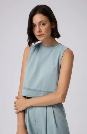 JUANA Amaia Shell Top In Tencel, Cotton, And Hemp Blend