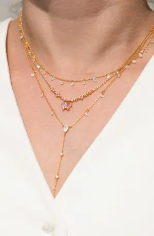 GIRLS CREW Dew You Cubic Zirconia Drop Necklace