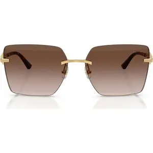 JIMMY CHOO 59mm Gradient Square Sunglasses - Gold/gradient Brown