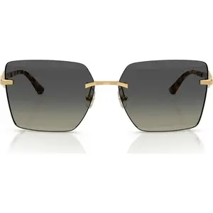JIMMY CHOO 59mm Gradient Square Sunglasses - Gold/grey Gradient