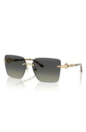 JIMMY CHOO 59mm Gradient Square Sunglasses - Gold/grey Gradient