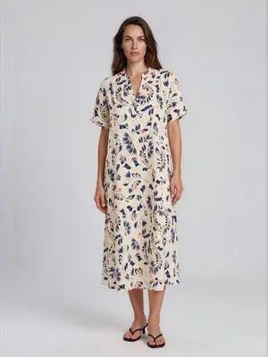 MASAI COPENHAGEN Manirevia Soft Linen Midi Dress