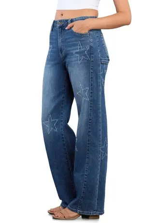 HINT OF BLU Star Bootcut Jeans - Fresh Denim