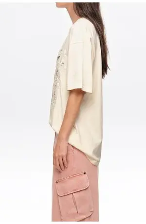 Bimba Y Lola Tonal Logo Embroidered T-shirt
