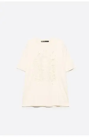 Bimba Y Lola Tonal Logo Embroidered T-shirt