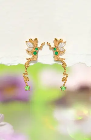 GIRLS CREW Disney® Tinker Bell Stud Earrings