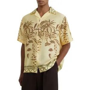 REISS Camino Embroidered Camp Shirt