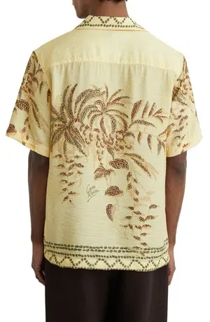 REISS Camino Embroidered Camp Shirt