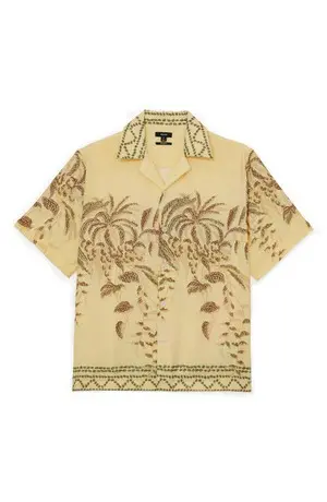REISS Camino Embroidered Camp Shirt