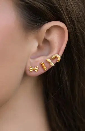 GIRLS CREW Al Dente Pasta Set Of 4 Stud Earrings