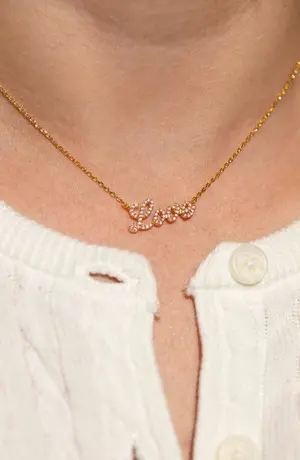 GIRLS CREW Love Script Pendant Necklace
