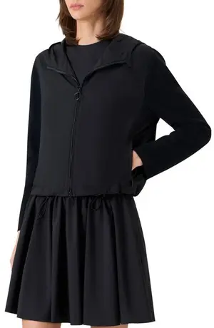Akris Stretch Merino Wool Zip-up Hoodie
