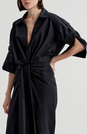 A.L.C. Leo Twist Front Cotton Shirt