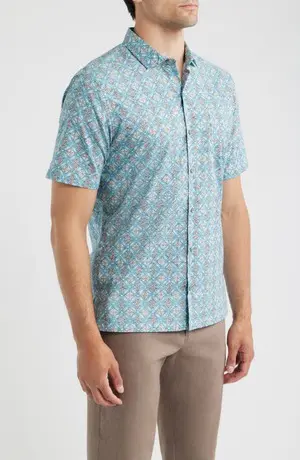 Tori Richard Sanganeri Cotton Shirt - Neptune