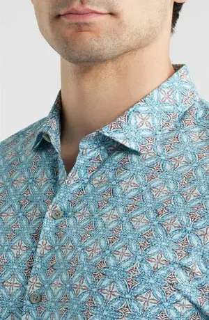 Tori Richard Sanganeri Cotton Shirt - Neptune