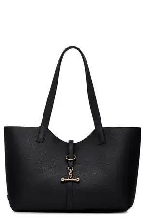Strathberry Kite Grain Leather Tote - Black