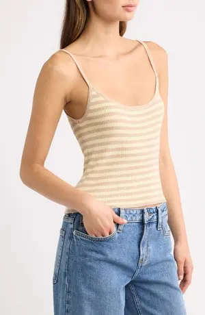 PACSUN Angelica Stripe Camisole - Yellow Multi