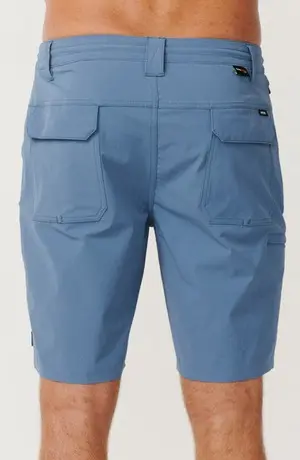 Rip Curl Global Entry Boardwalk Water Repellent Shorts - Bluefin