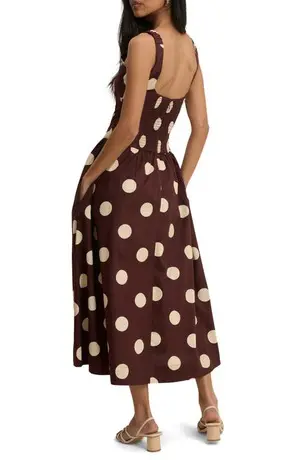 NOBODY'S CHILD Soraya Dot Sleeveless Maxi Dress