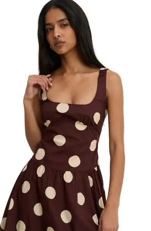 NOBODY'S CHILD Soraya Dot Sleeveless Maxi Dress