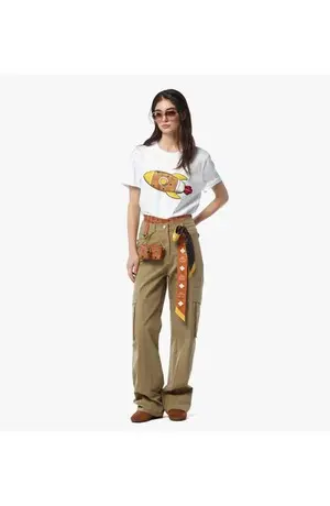 Mcm Cargo Pants With Logo Hardware