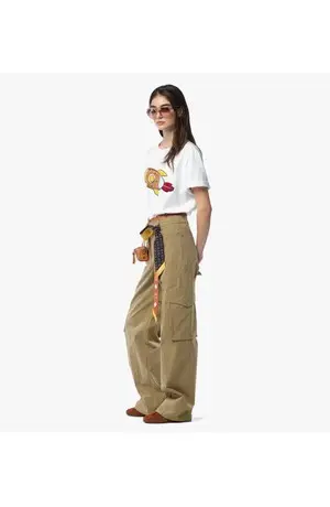 Mcm Cargo Pants With Logo Hardware