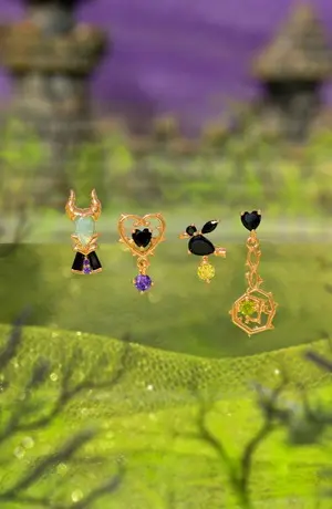 GIRLS CREW Disney Maleficent Stud Earring Set - Gold