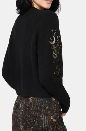 DISTURBIA Abellona Balloon Sleeve Knit Cardigan