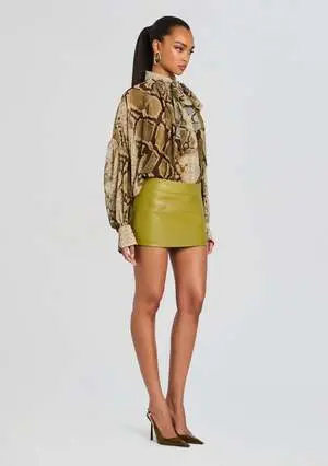 Retrofete Valerie Leather Skirt