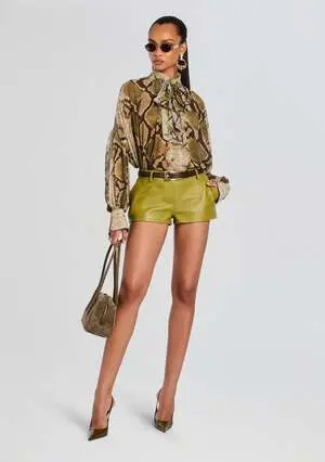 Retrofete Valesia Leather Short - Basil