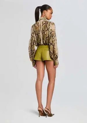 Retrofete Valesia Leather Short - Basil
