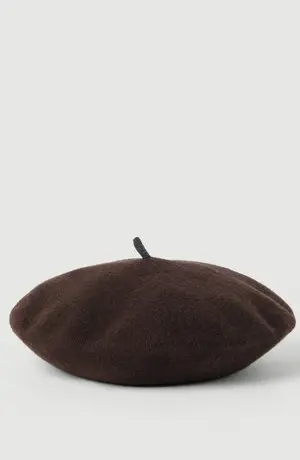 Brunello Cucinelli Brunello Cucinelli Wool Beret Cocoa