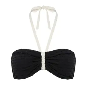 Sea Lenora Colorblock Bikini Top - Black
