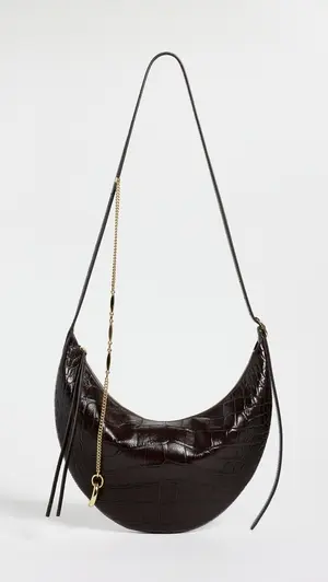 Tory Burch Pierced Croc-embossed Crossbody Bag