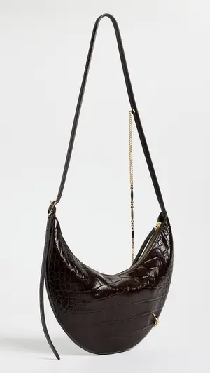 Tory Burch Pierced Croc-embossed Crossbody Bag