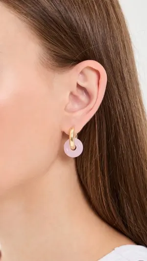 LUV AJ The Rio Washer Hoop Earrings