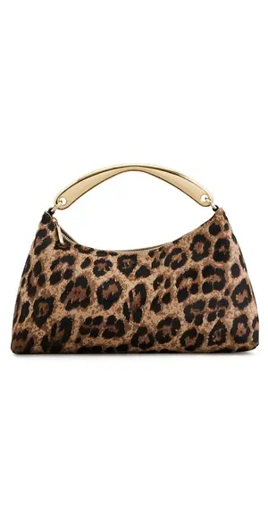 MANSUR GAVRIEL Metal Handle Rhea Bag - Leopard