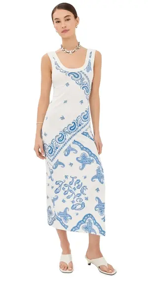 Attico Midi Dress - White/blue