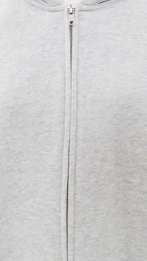 Good American Zip Up Hoodie With Dropped Shoulders