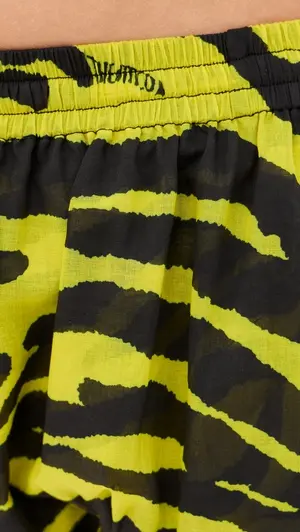 Attico Black And Yellow Shorts