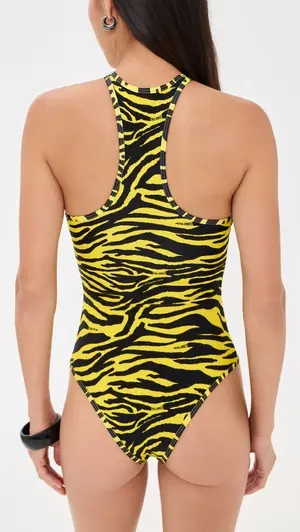 Attico Zebra-piece Swim Suit