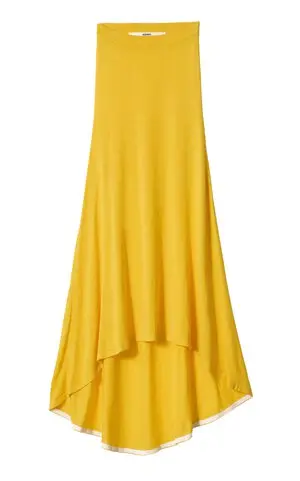 Jacquemus Mananco High-low Silk-blend Maxi Skirt