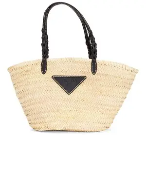 FWRD RENEW Prada Raffia Tote Bag