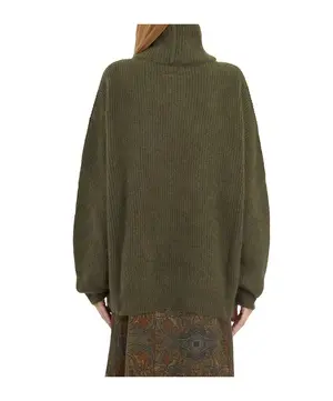 UMA WANG Turtleneck Sweater With Ribbed Details