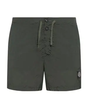 Stone Island Compass Patch Swim Shorts - Moss Green