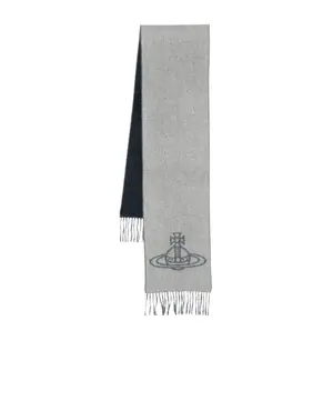 VIVIENNE WESTWOOD Fringed Scarf - Gray