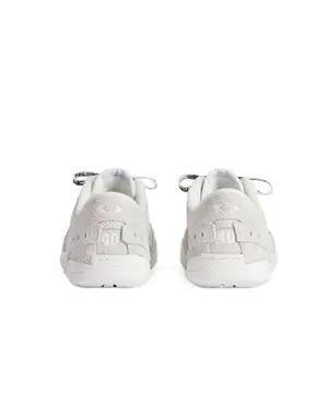 Balenciaga Hamptons Suede Sneaker In Off White/black