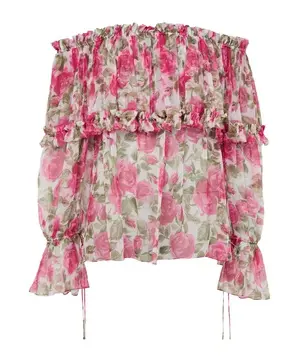 Chloé Printed Long-sleeved Cover-up - Pink