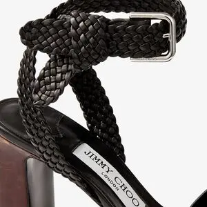 JIMMY CHOO Woven High-heeled Sandals