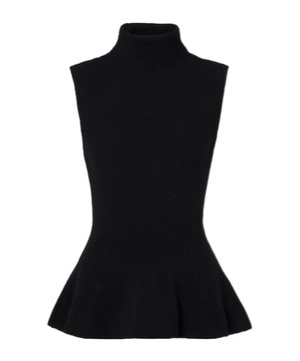 RÓHE Wool And Cashmere Turtleneck Top - Black